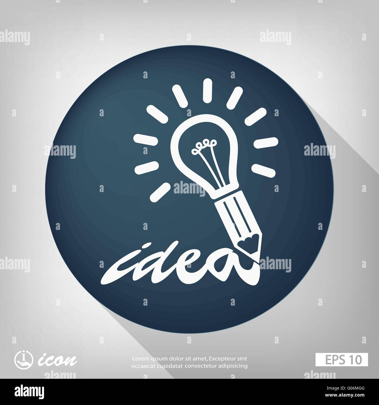 Pictograph of light bulb Stock Vector Image & Art - Alamy
