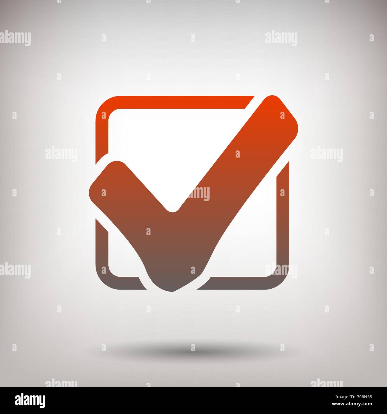 Pictograph of check mark. Vector concept illustration for design. Eps ...