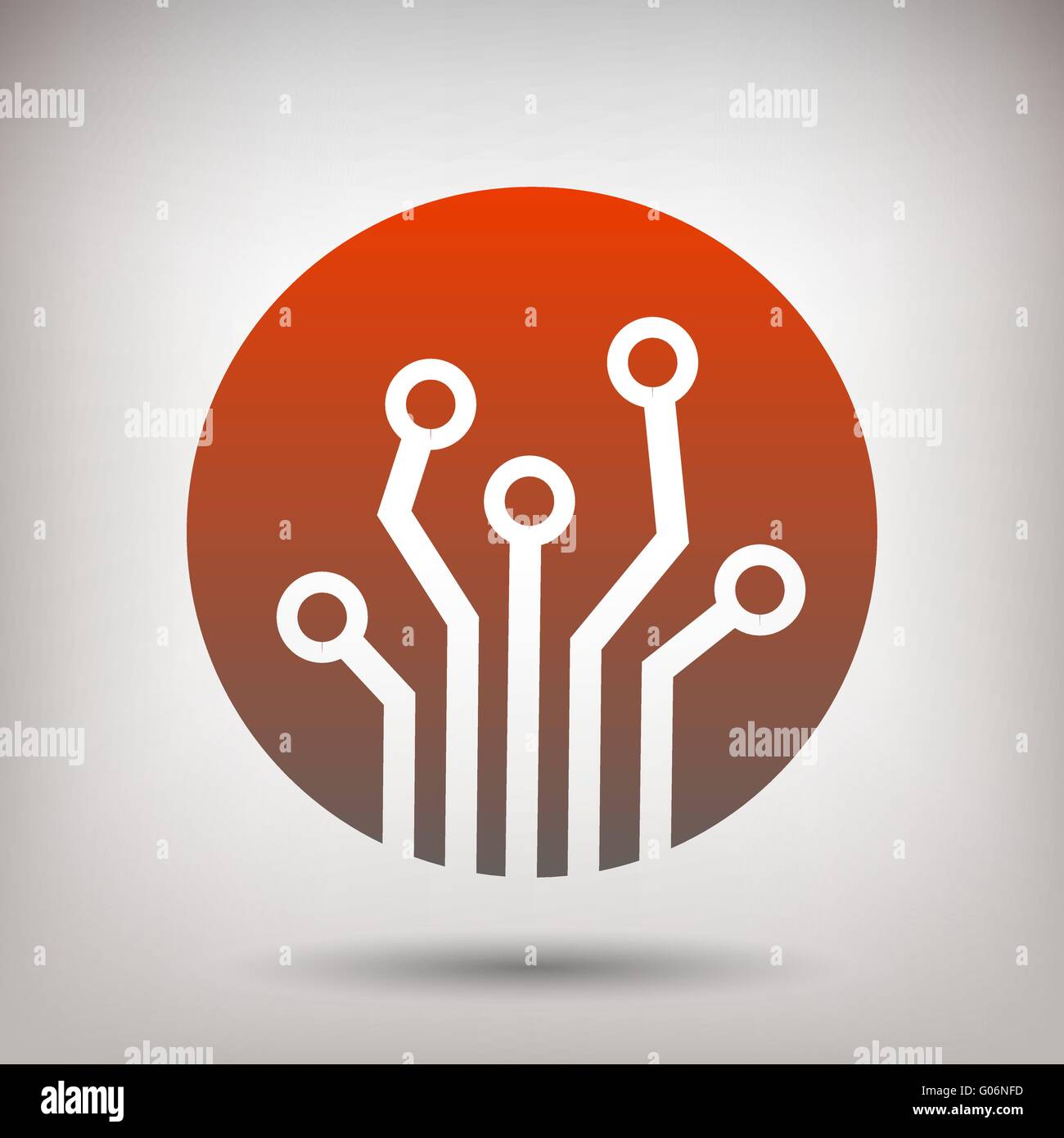 Pictograph of circuit board. Vector concept illustration for design ...