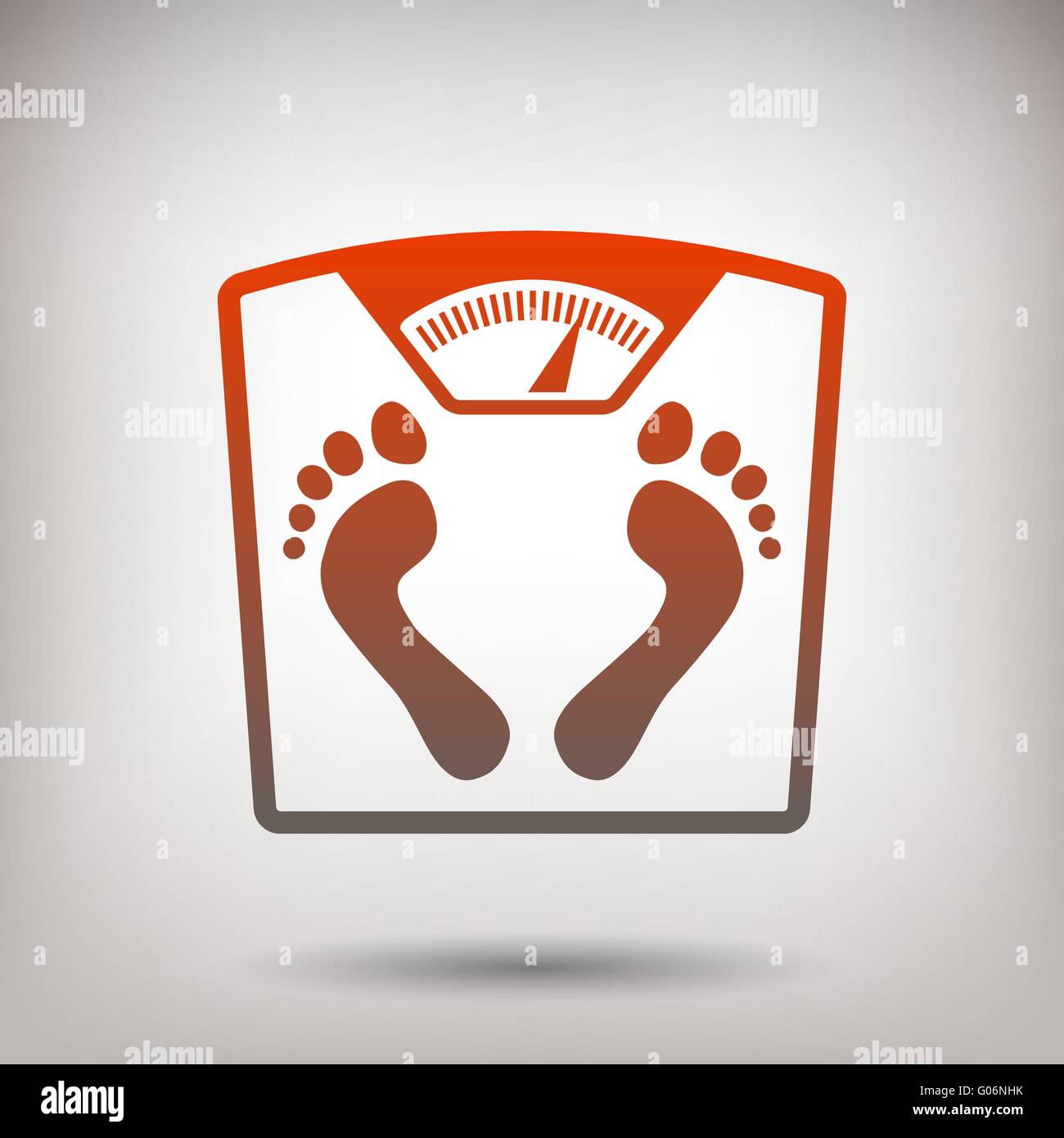 Pictograph of bathroom scale with footprints. Vector concept ...