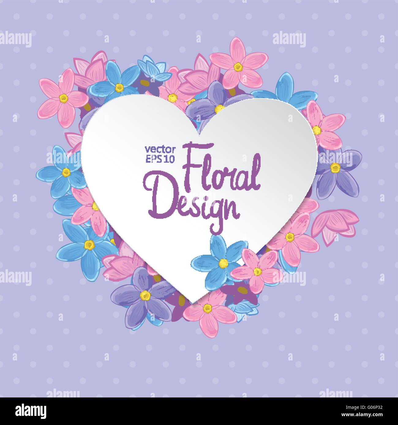 Floral vector frame. Heart shape Stock Vector Image & Art - Alamy