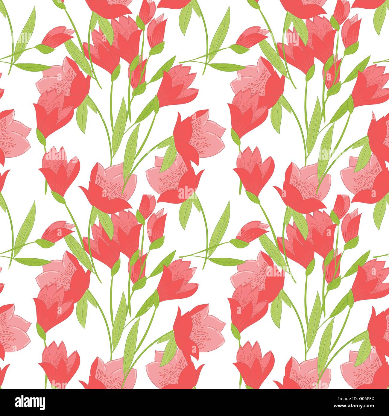 Seamless pattern with tulips Stock Vector Image & Art - Alamy