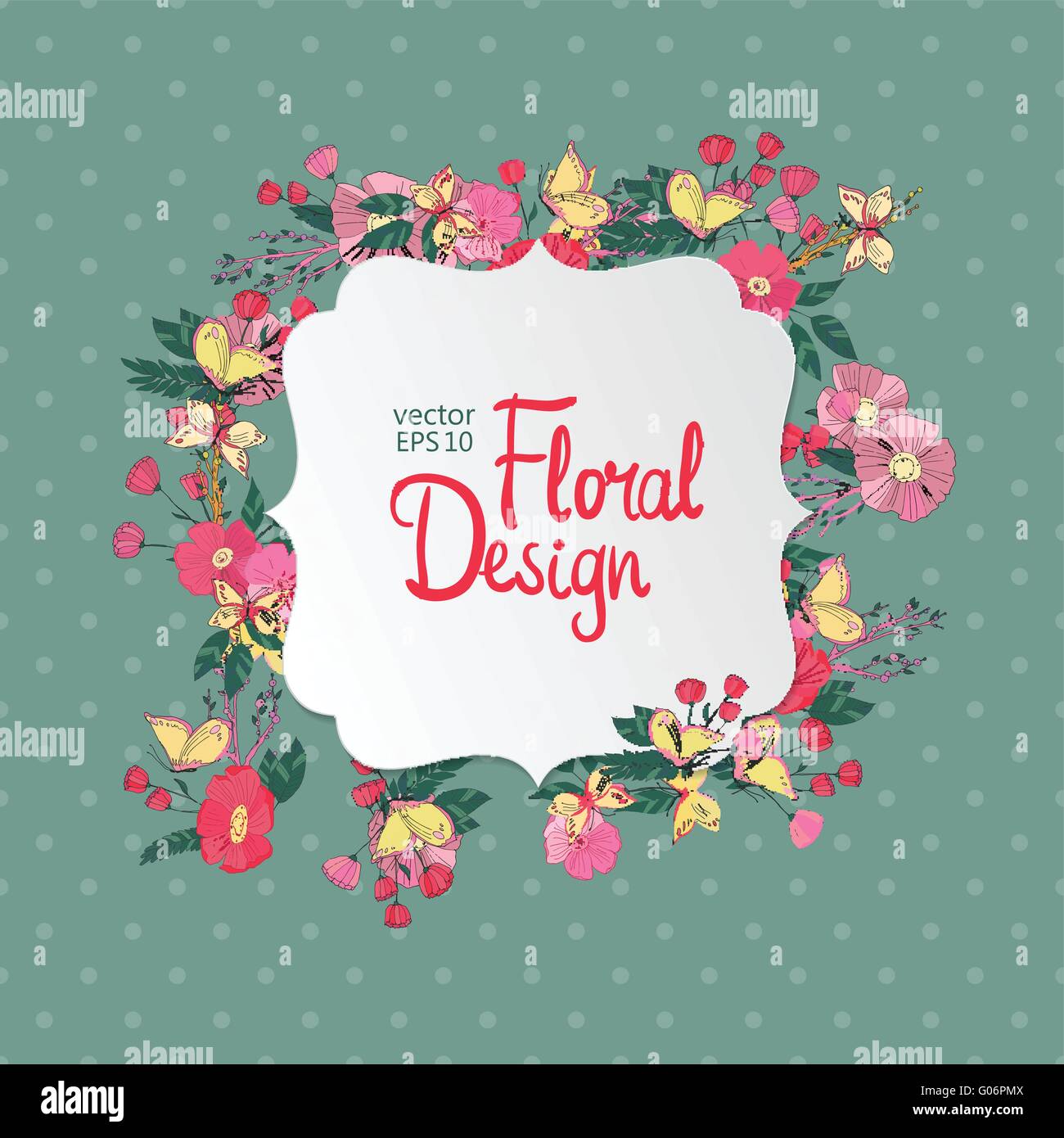 Vintage floral vector frame Stock Vector Image & Art - Alamy