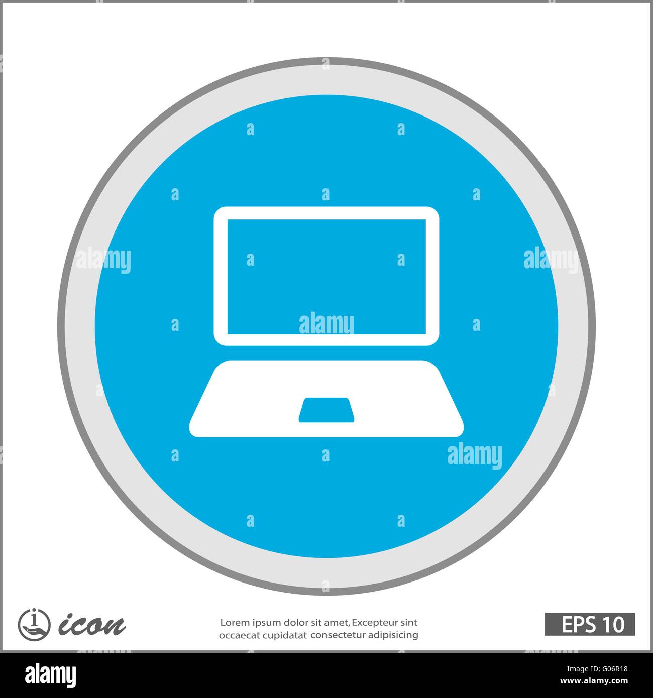 Pictograph of computer. Vector concept illustration for design. Eps 10 ...