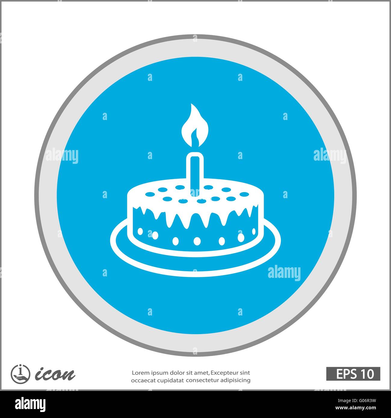 Pictograph of cake. Vector concept illustration for design. Eps 10 ...