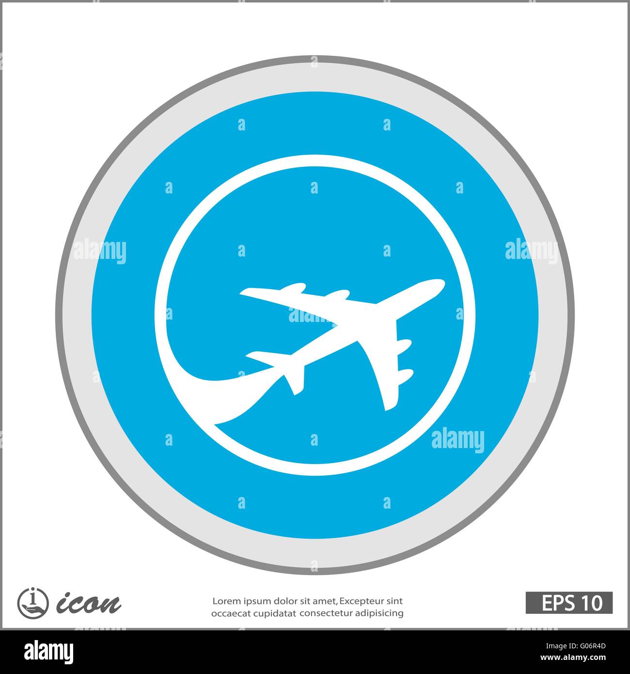 Pictograph of airplane. Vector concept illustration for design. Eps 10 ...