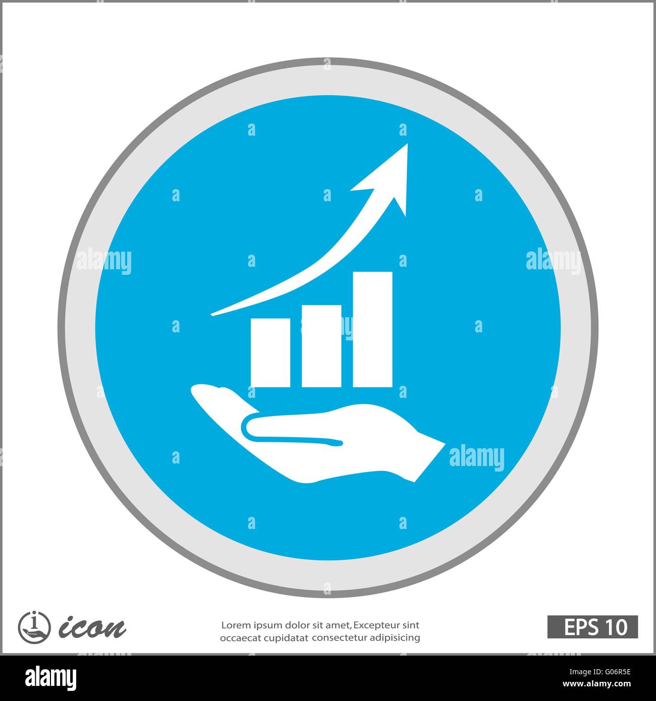 Pictograph of graph. Vector concept illustration for design. Eps 10 ...