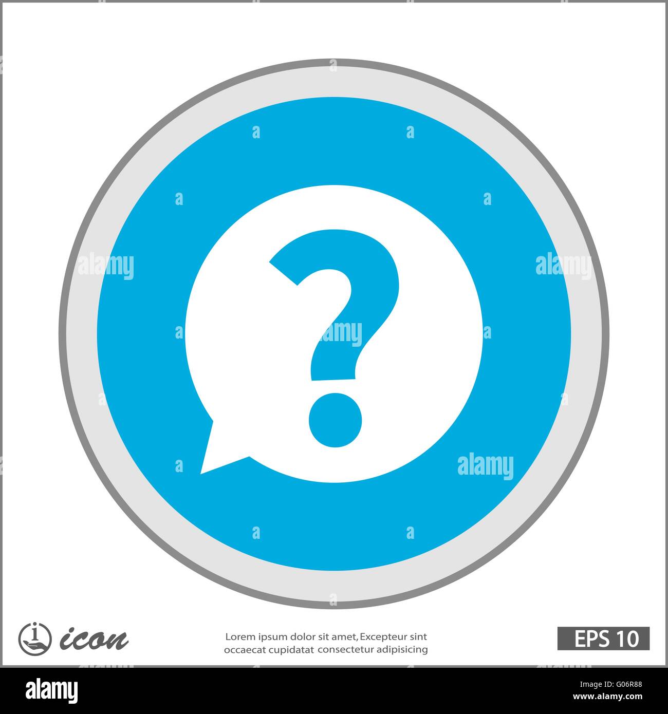 Pictograph of question mark. Vector concept illustration for design ...