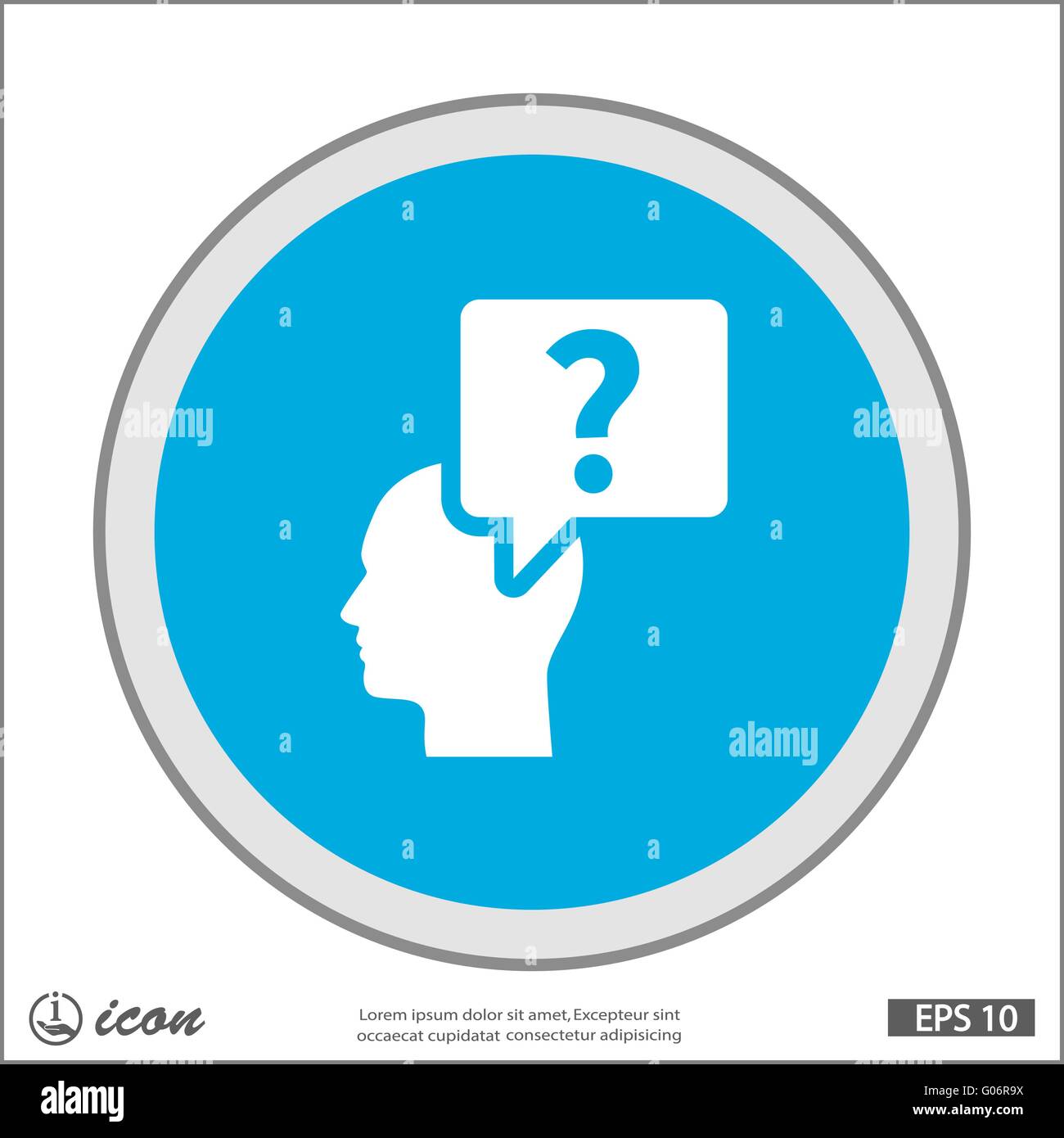 Pictograph of question mark and man Stock Vector Image & Art - Alamy