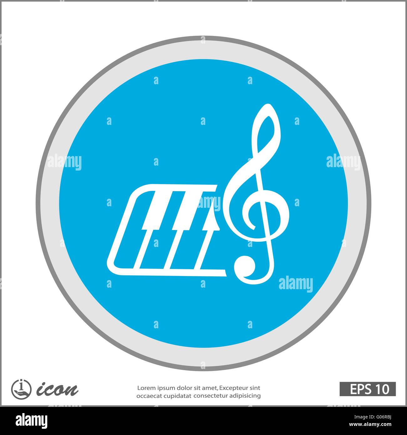 Pictograph of music key and keyboard Stock Vector Image & Art - Alamy