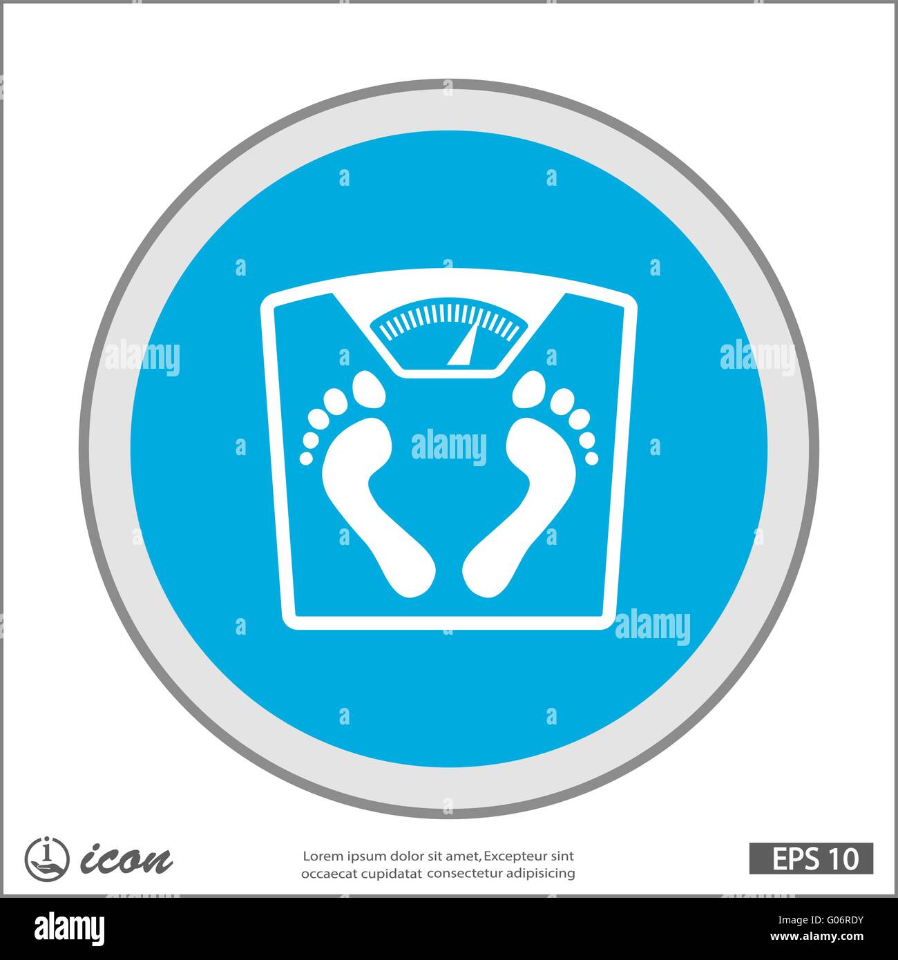 Pictograph of bathroom scale with footprints Stock Vector Image & Art ...