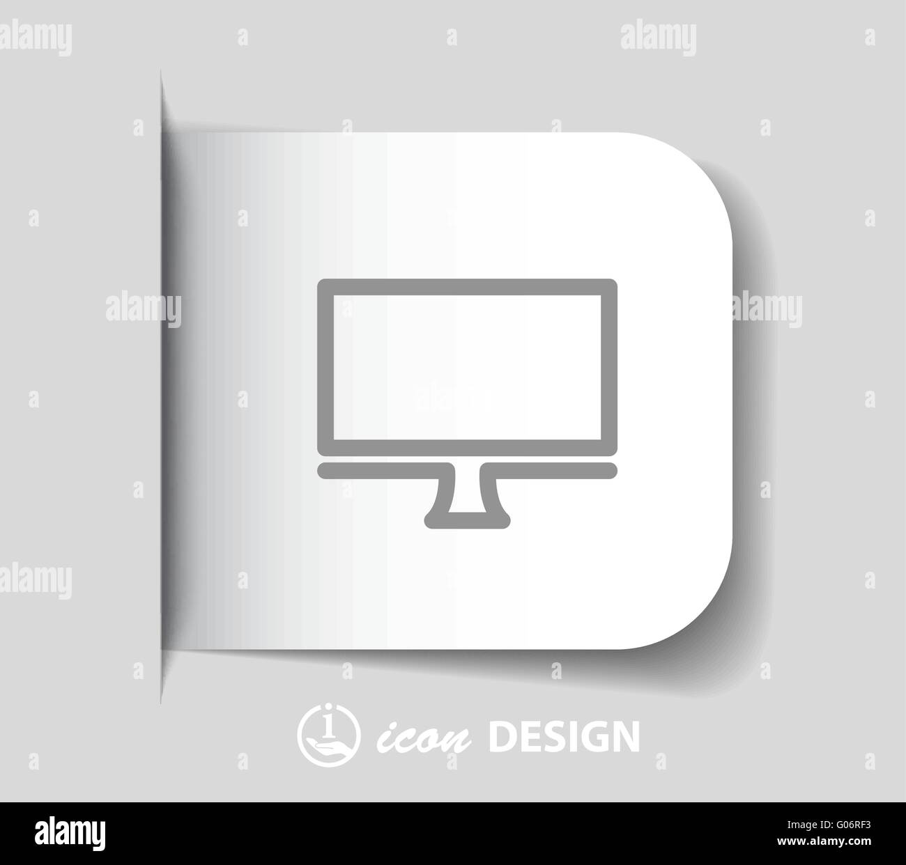 Pictograph of computer. Vector concept illustration for design. Eps 10 ...