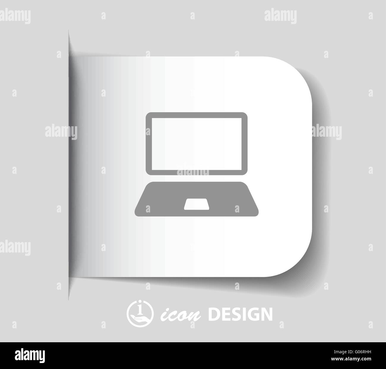 Pictograph of computer. Vector concept illustration for design. Eps 10 Stock Vector Image & Art ...