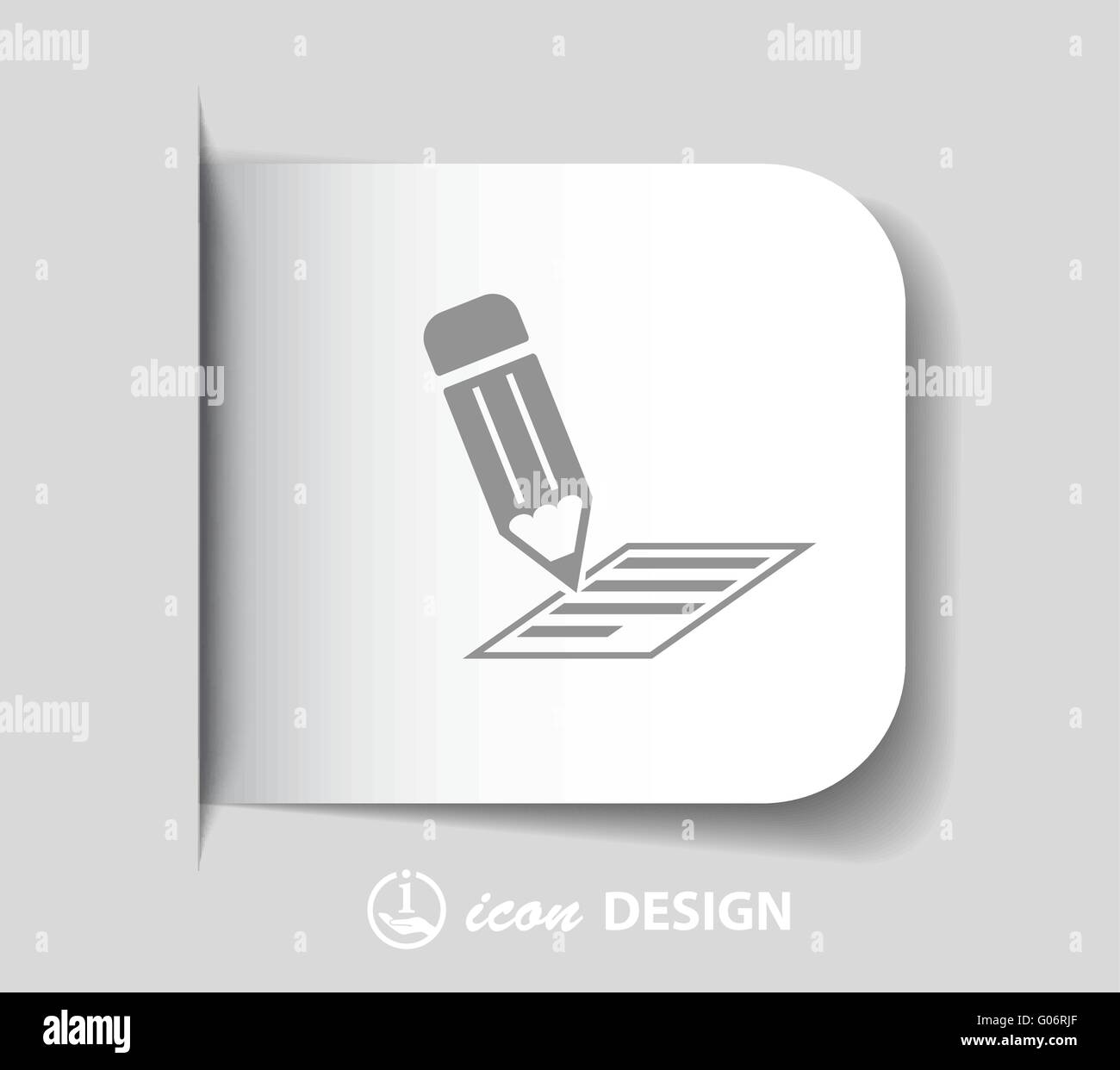 Pictograph of note. Vector concept illustration for design. Eps 10 ...