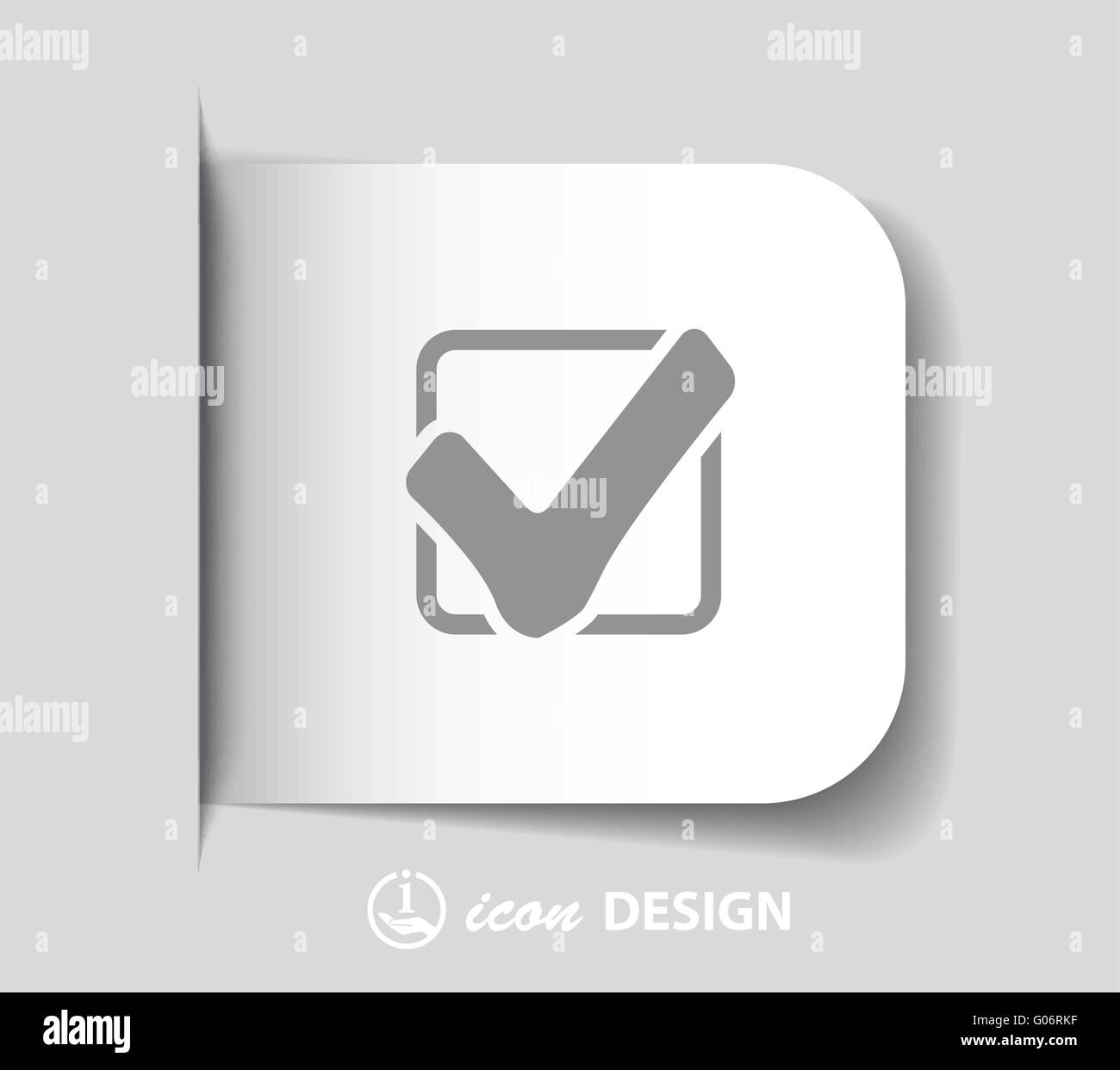 Pictograph of check mark. Vector concept illustration for design. Eps ...