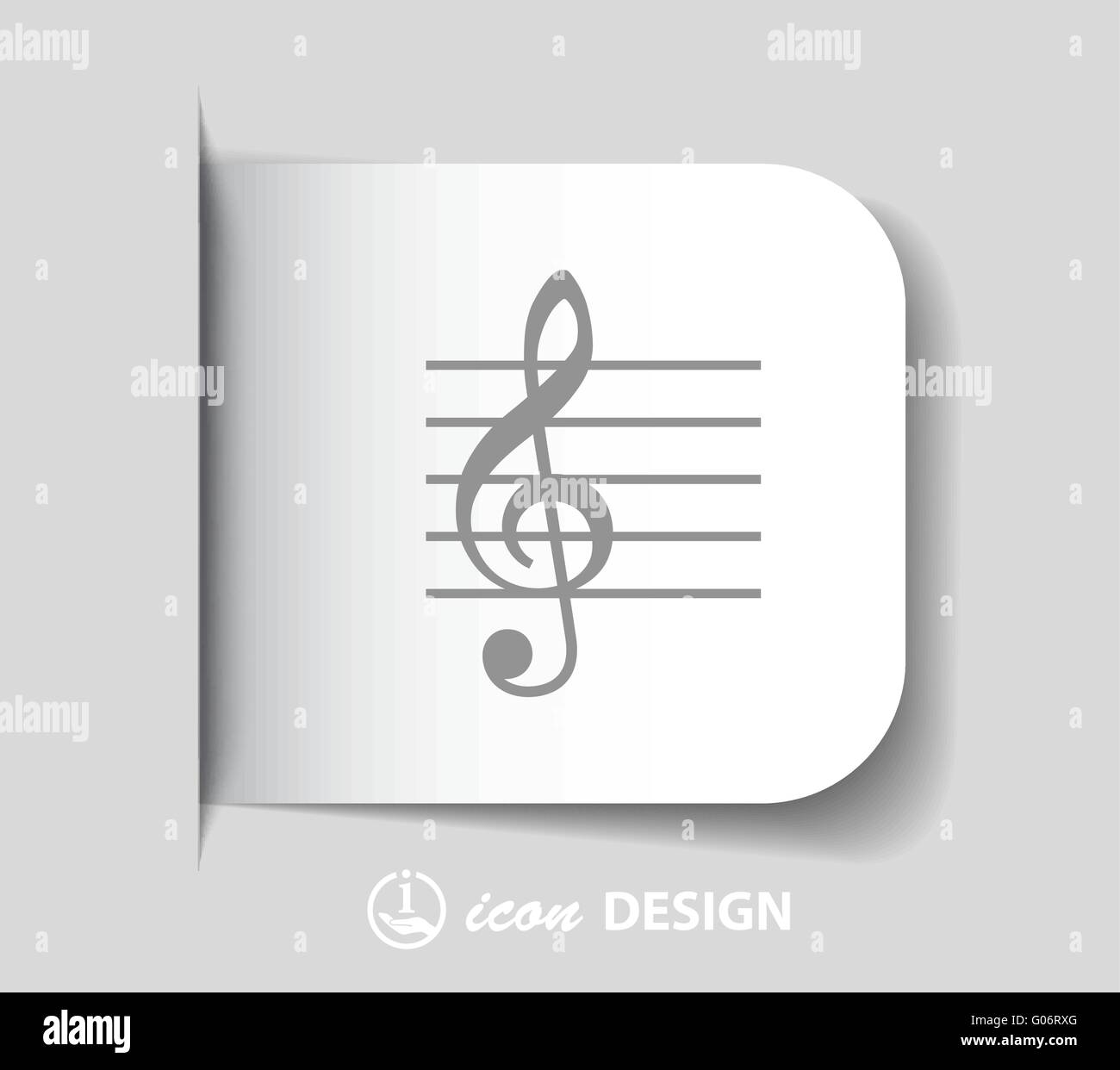 Pictograph of music key. Vector concept illustration for design. Eps 10 ...
