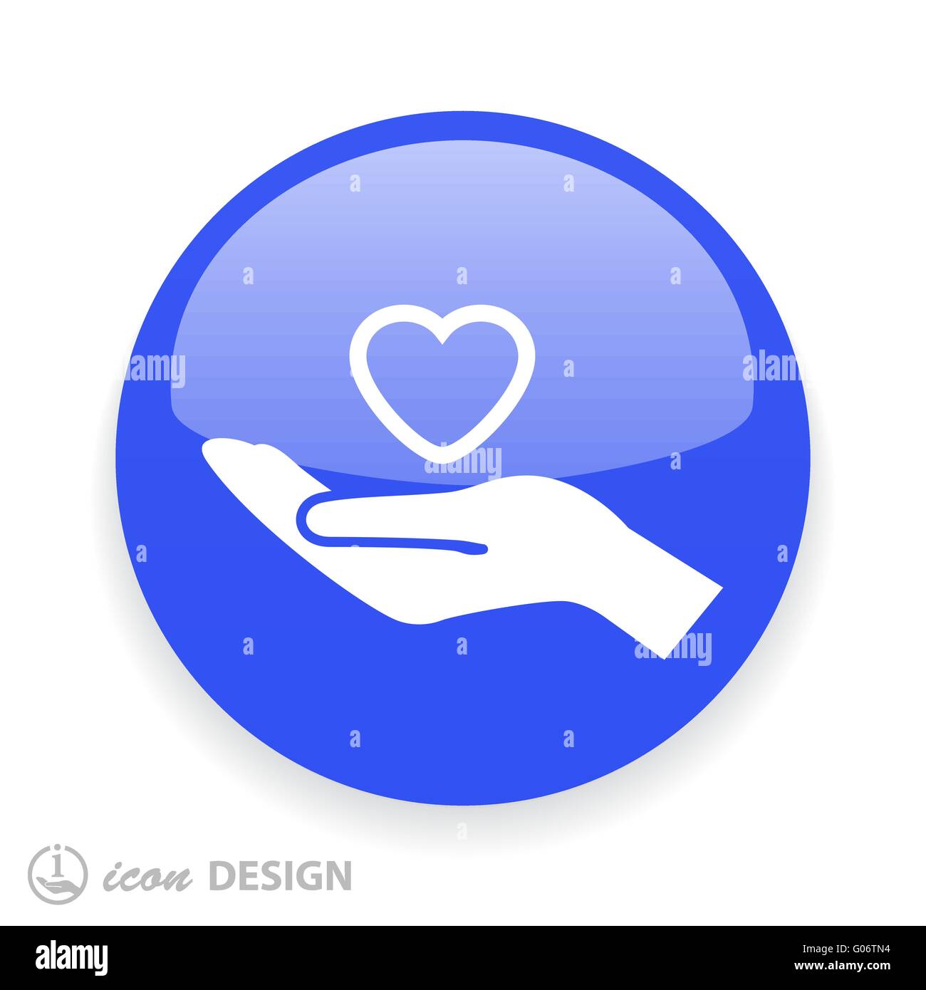 Pictograph of heart in hand Stock Vector Image & Art - Alamy