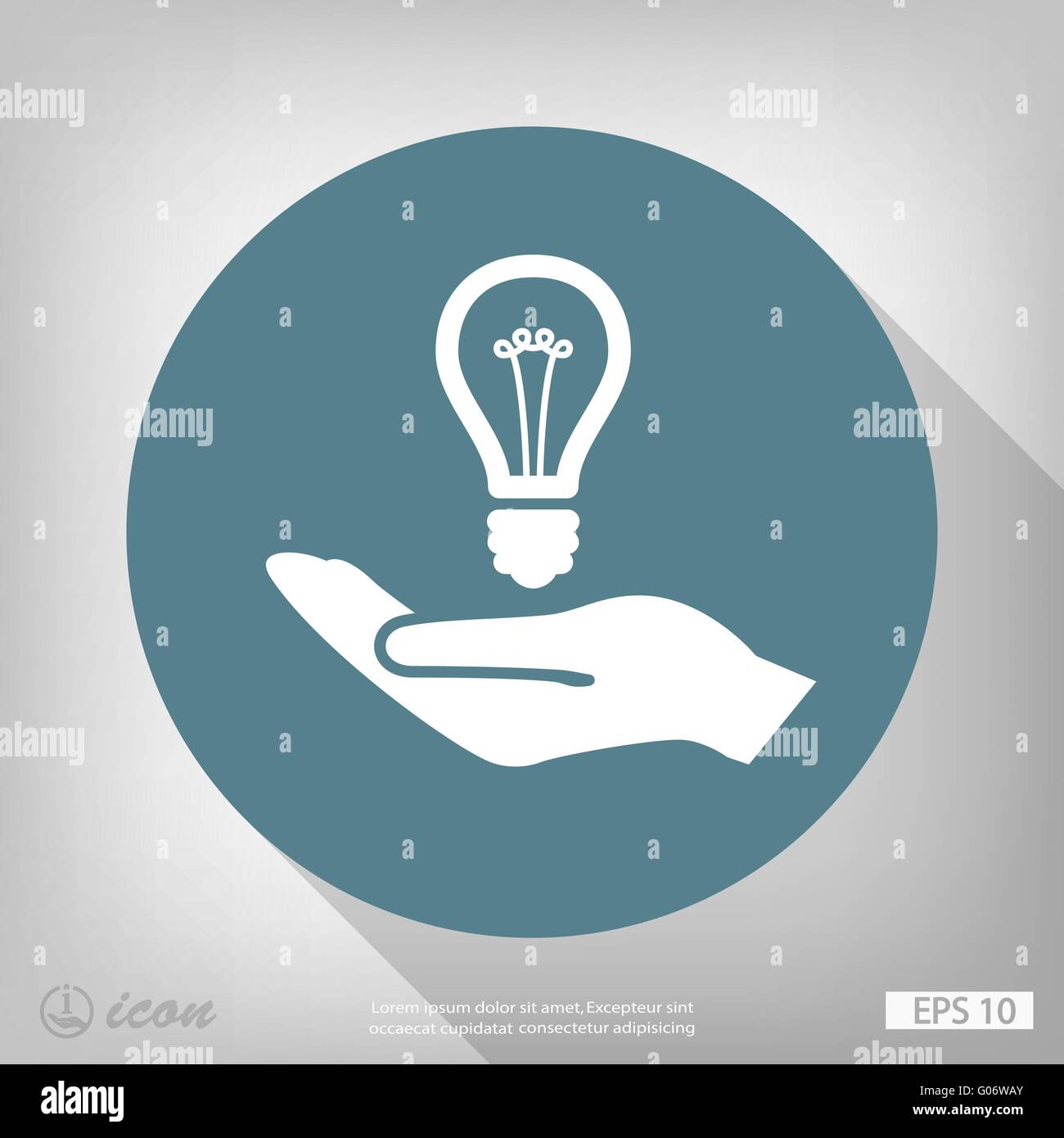 Pictograph of light bulb Stock Vector Image & Art - Alamy