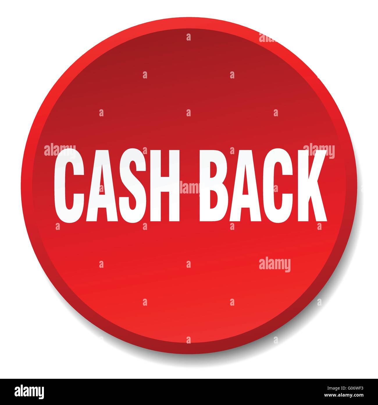 cash back red round flat isolated push button Stock Vector Image & Art ...
