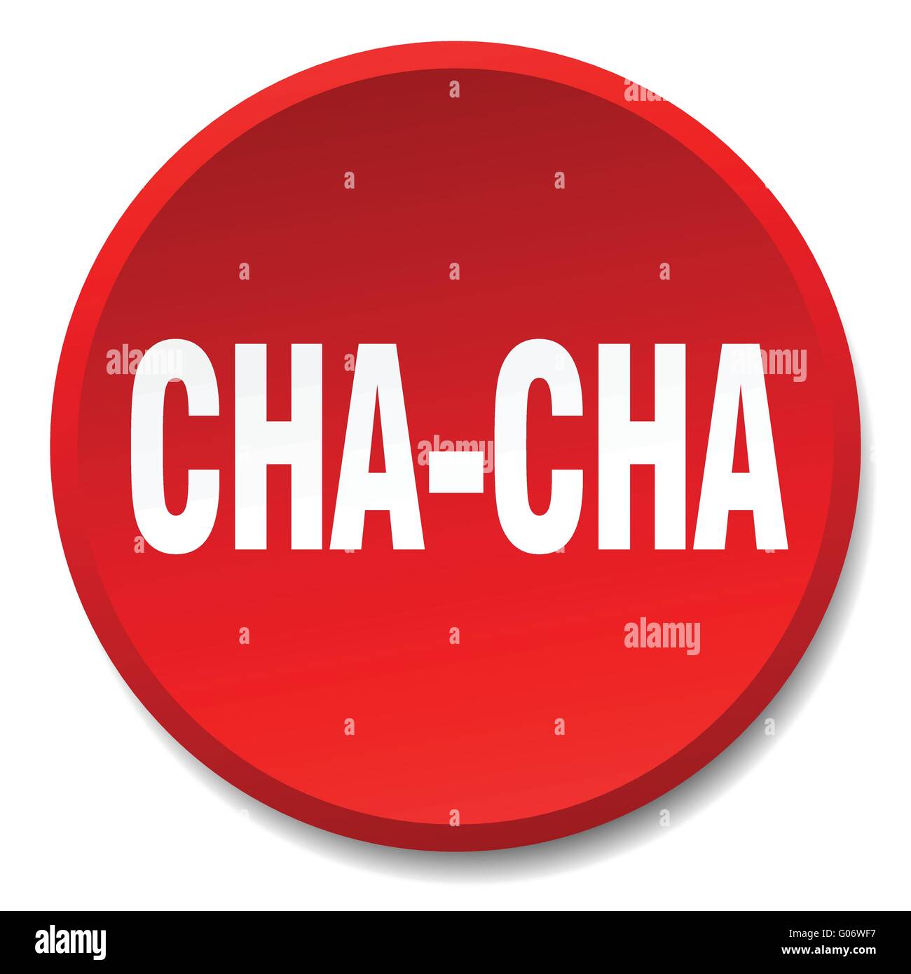 cha-cha red round flat isolated push button Stock Vector Image & Art ...