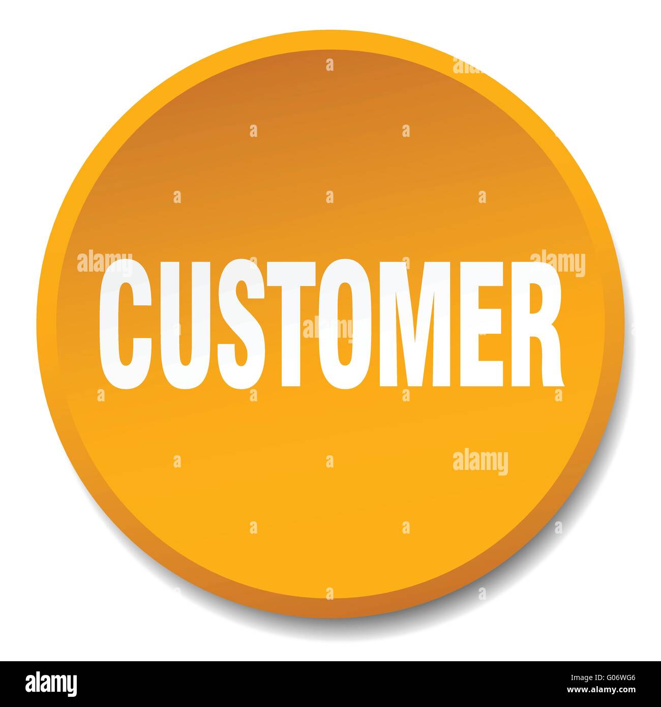 customer orange round flat isolated push button Stock Vector Image ...