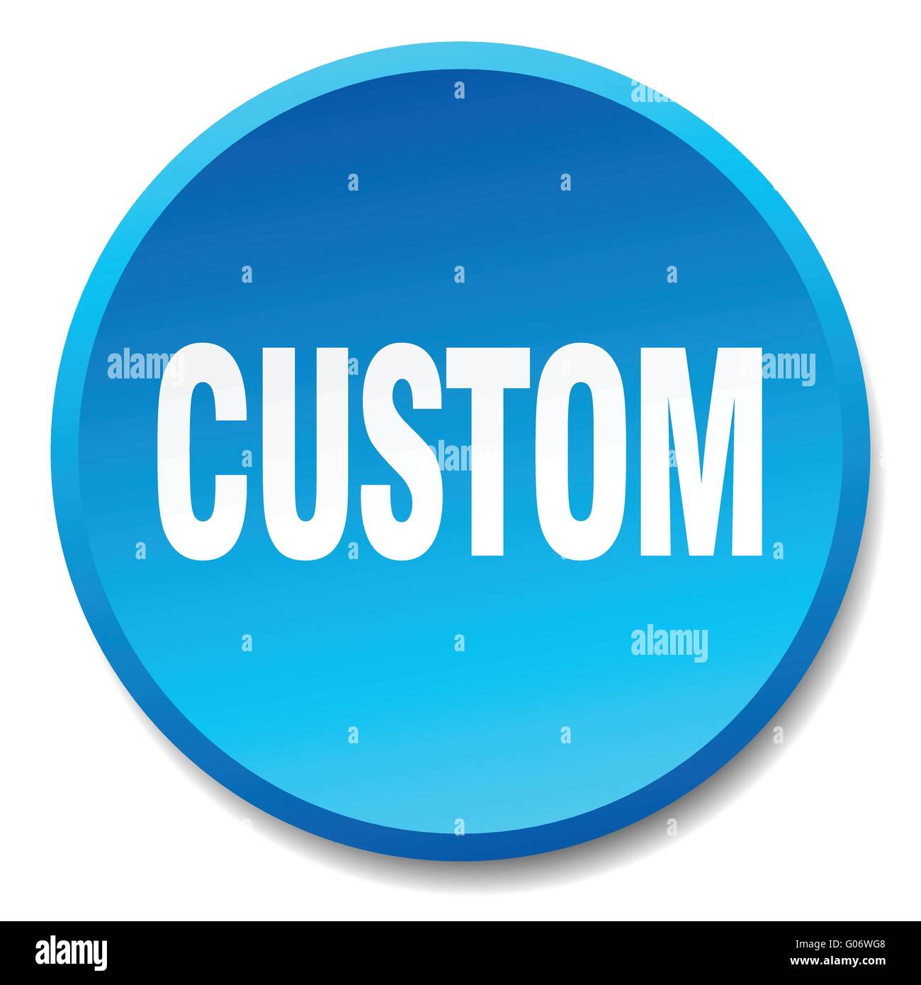 custom blue round flat isolated push button Stock Vector Image & Art ...
