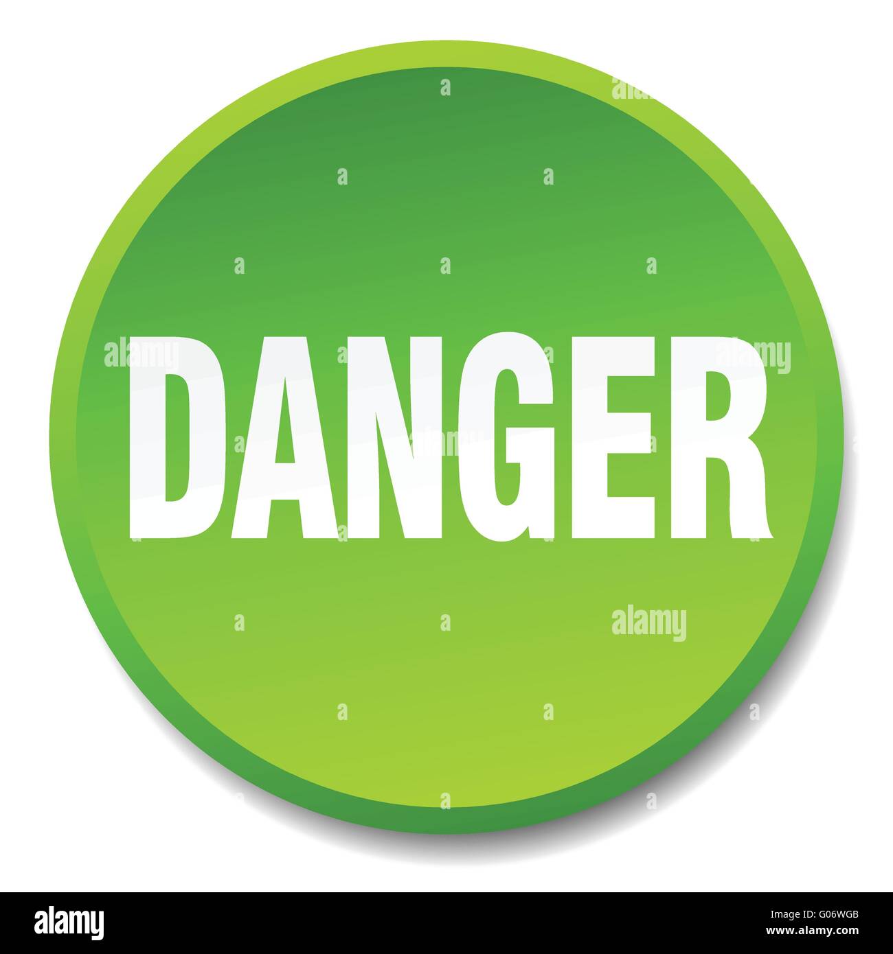 danger green round flat isolated push button Stock Vector Image & Art ...