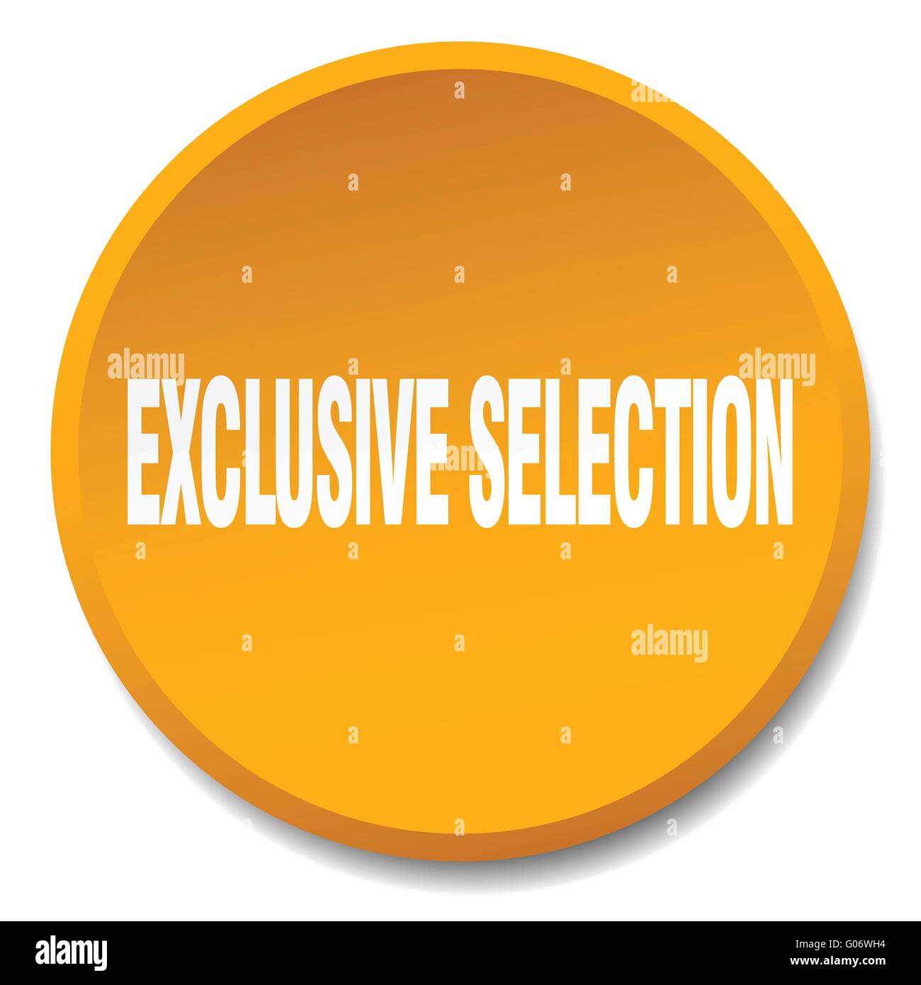 exclusive selection orange round flat isolated push button Stock Vector ...