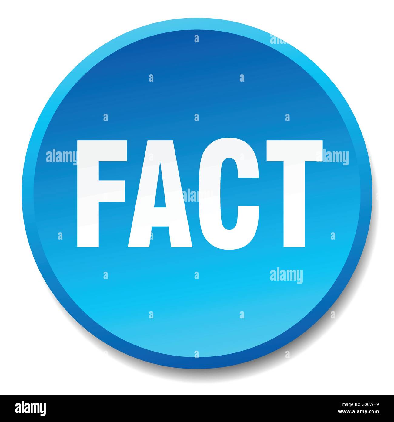 fact blue round flat isolated push button Stock Vector Image & Art - Alamy