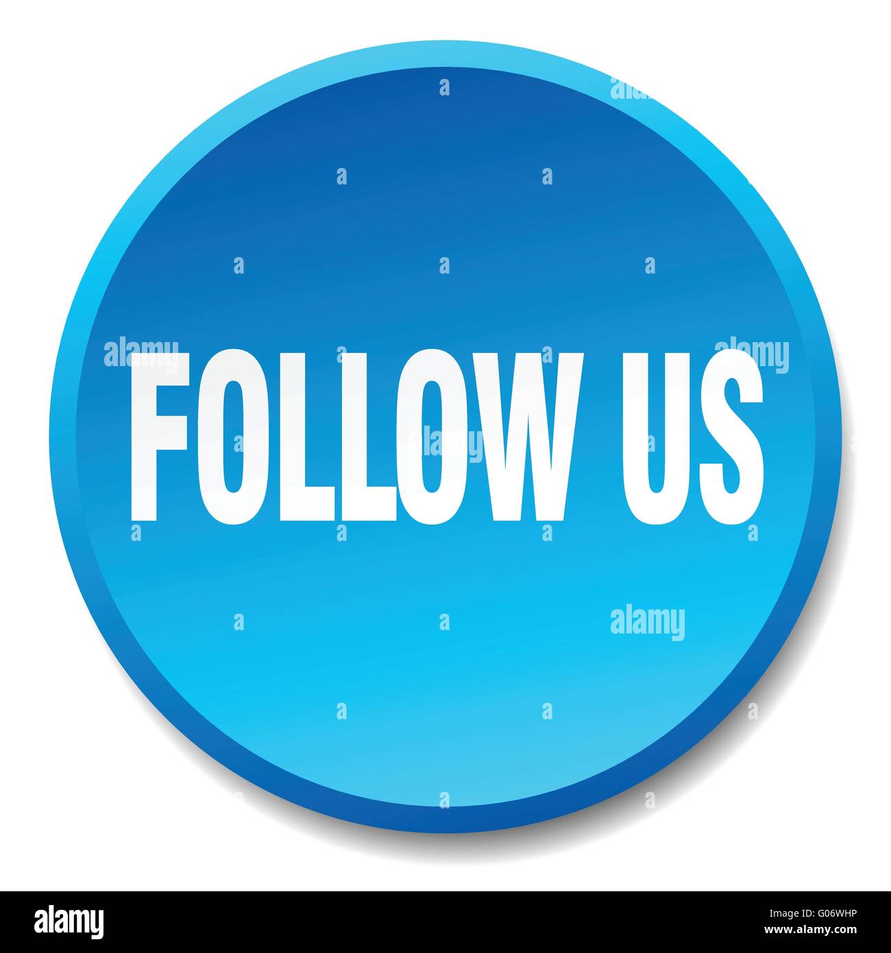 follow us blue round flat isolated push button Stock Vector Image & Art ...