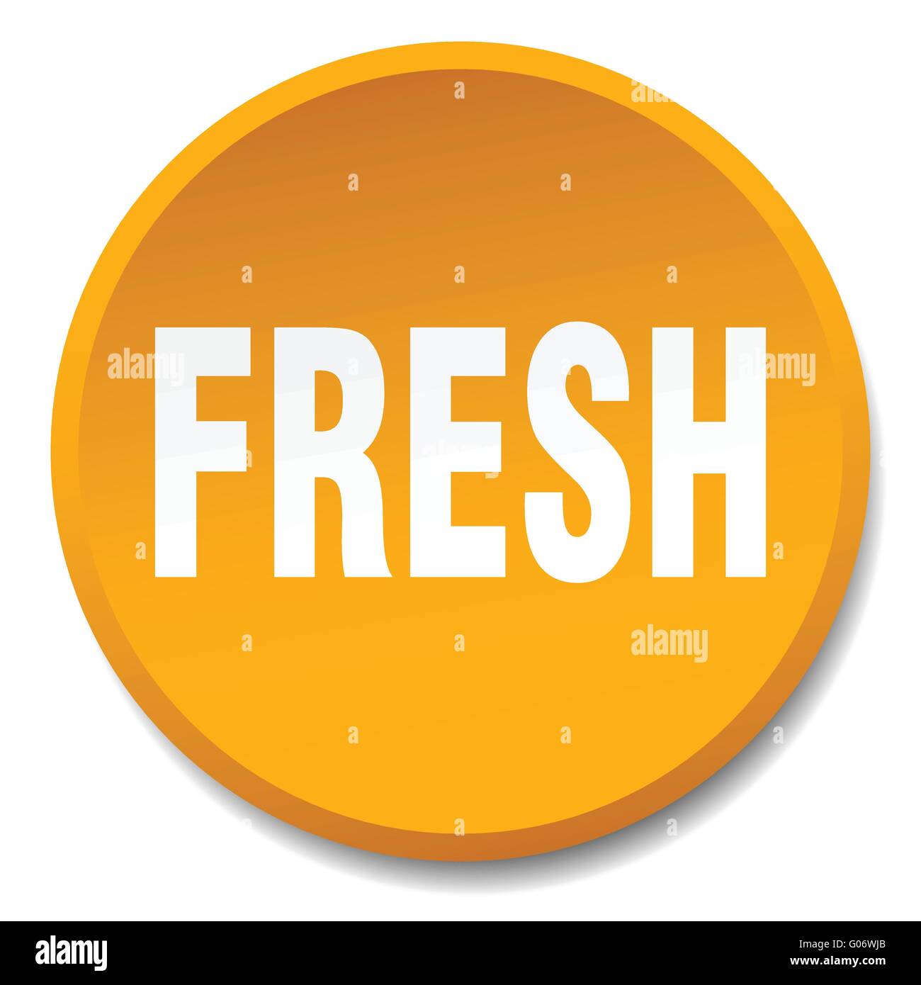 fresh orange round flat isolated push button Stock Vector Image & Art ...