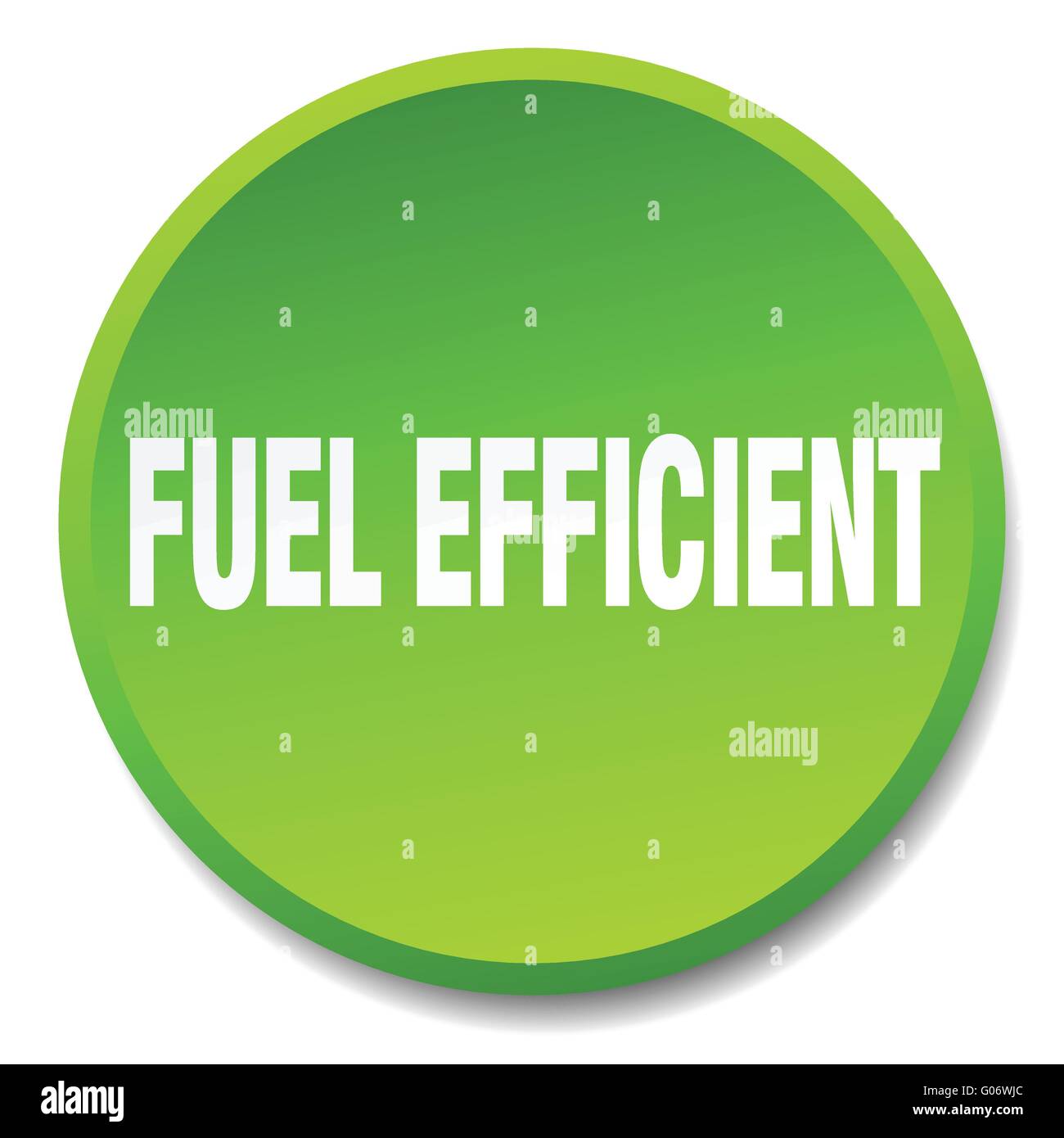 fuel efficient green round flat isolated push button Stock Vector Image ...