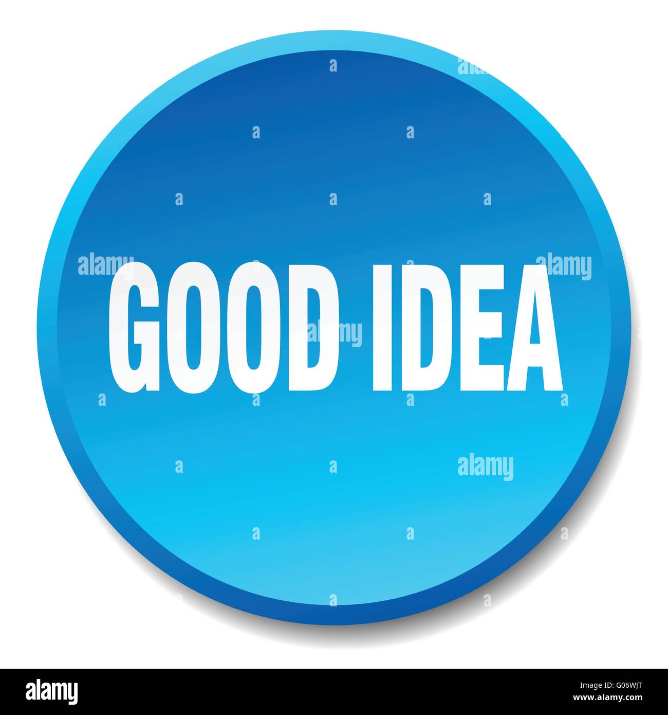 good idea blue round flat isolated push button Stock Vector Image & Art ...