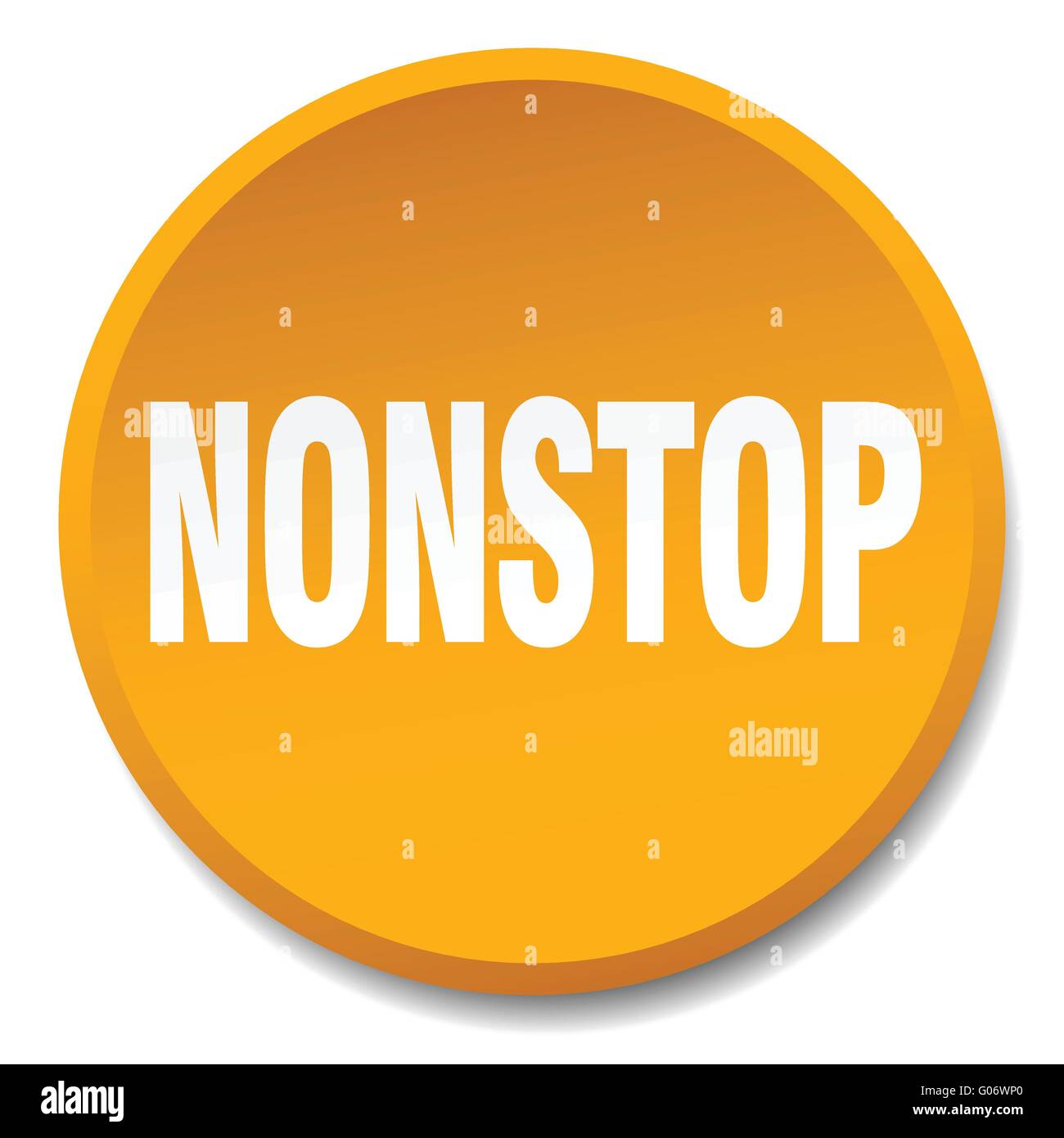 nonstop orange round flat isolated push button Stock Vector Image & Art ...