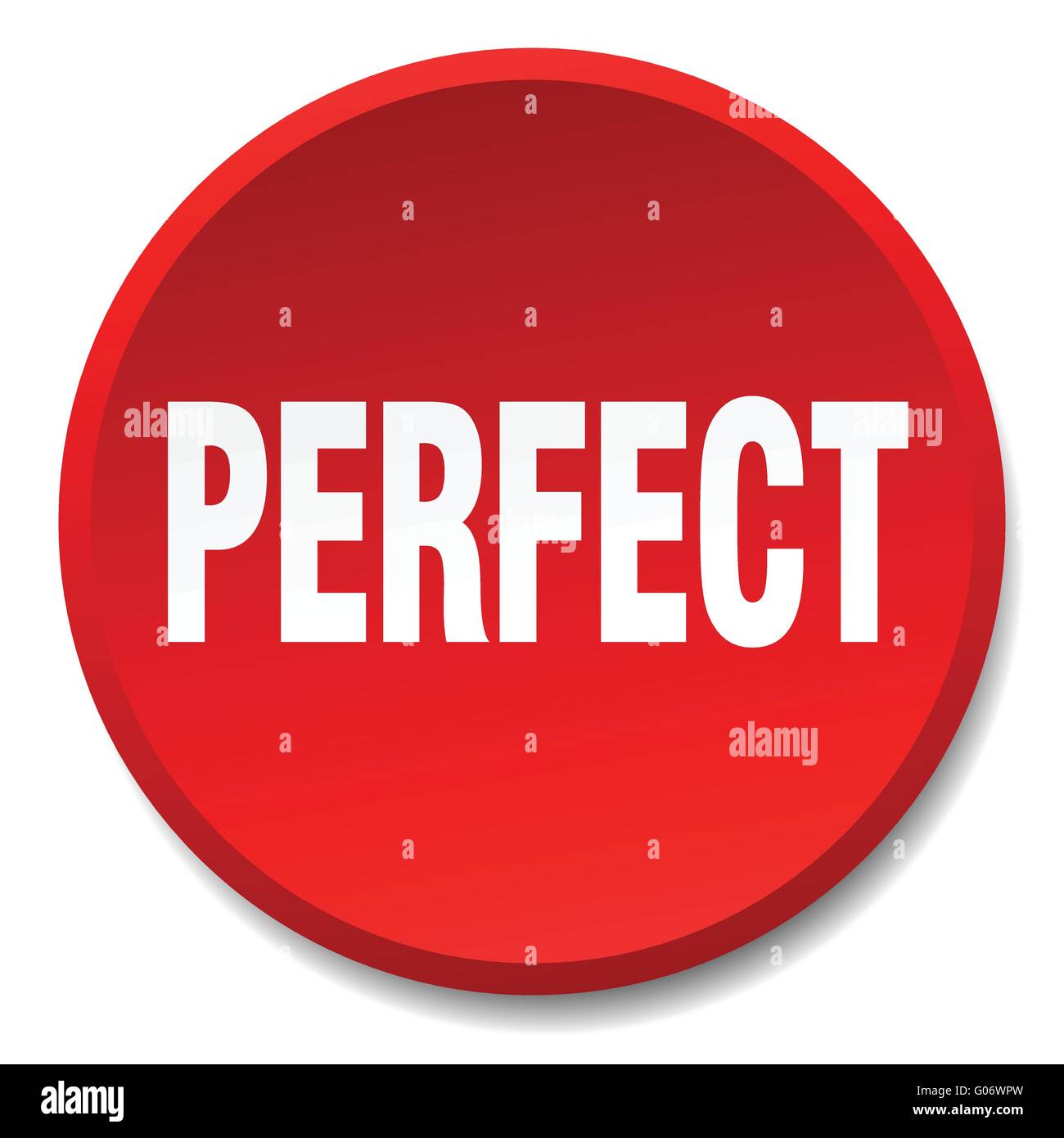 perfect red round flat isolated push button Stock Vector Image & Art - Alamy