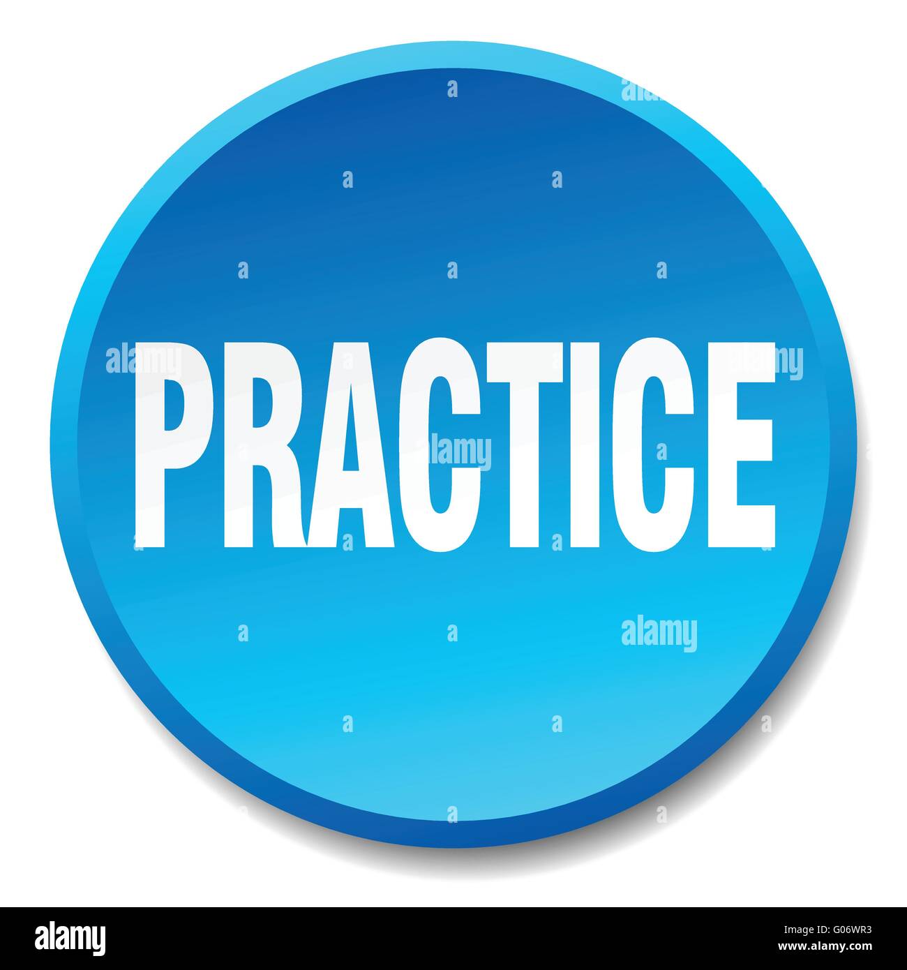 practice blue round flat isolated push button Stock Vector Image & Art ...