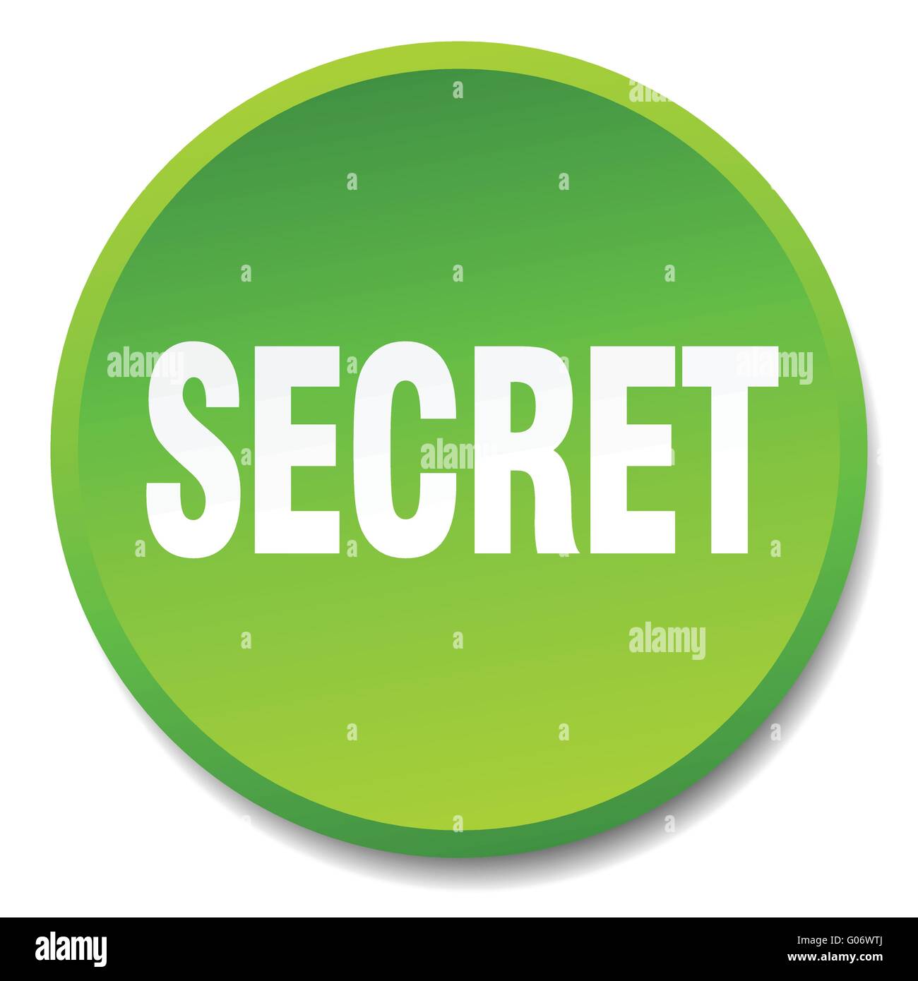 secret green round flat isolated push button Stock Vector Image & Art ...