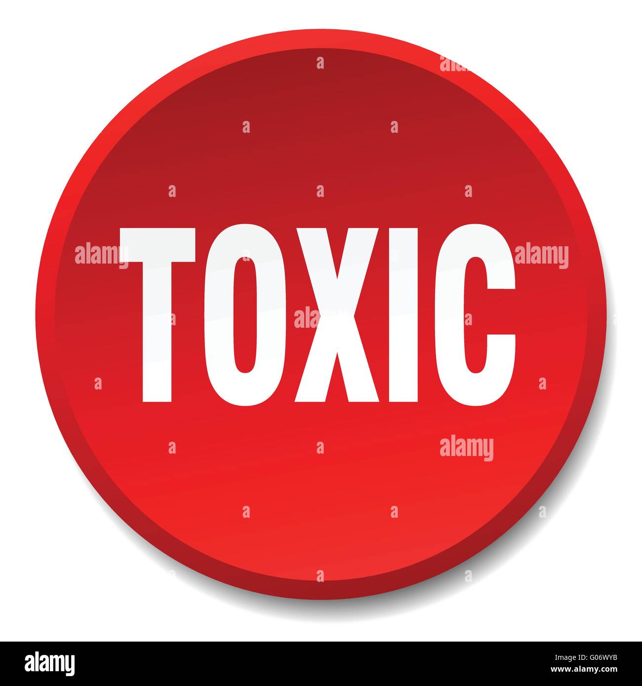 toxic red round flat isolated push button Stock Vector Image & Art - Alamy
