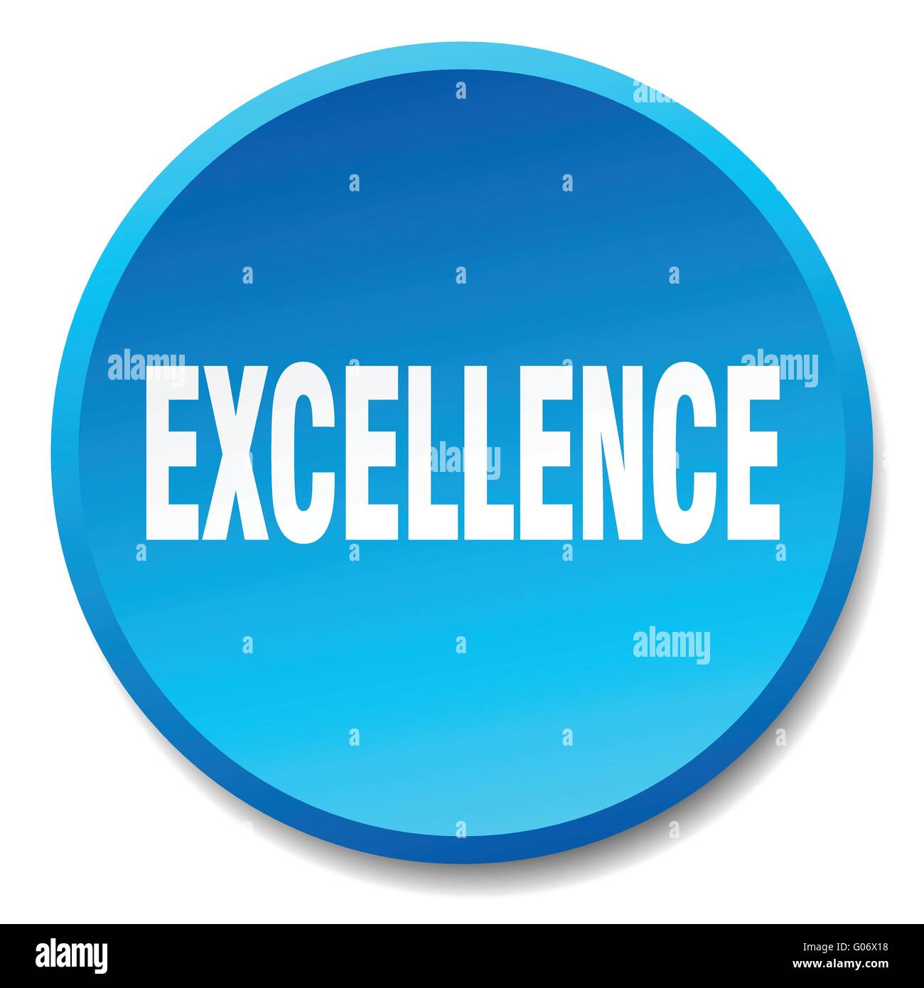 excellence blue round flat isolated push button Stock Vector Image ...