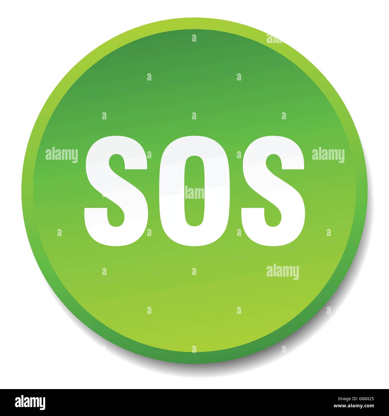 sos green round flat isolated push button Stock Vector Image & Art - Alamy