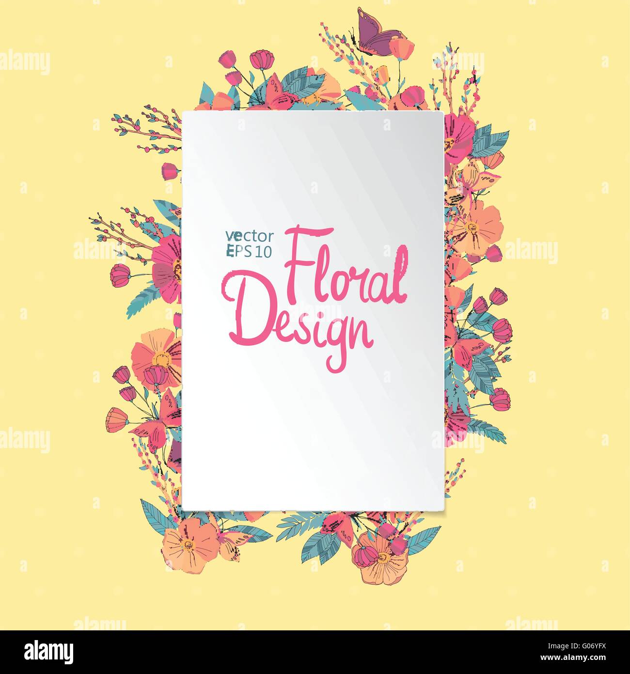 Vintage floral vector frame Stock Vector Image & Art - Alamy
