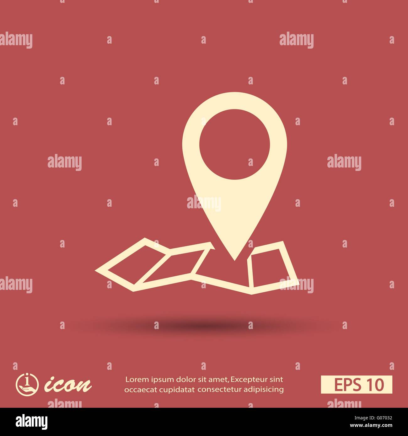 Pin on the map. Vector icon Stock Vector Image & Art - Alamy