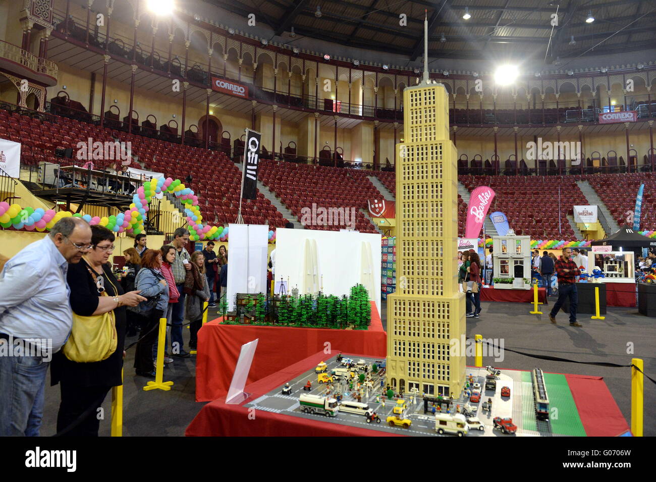 Lisbon, Portugal. 29th Apr, 2016. People visit the LEGO exhibition in ...