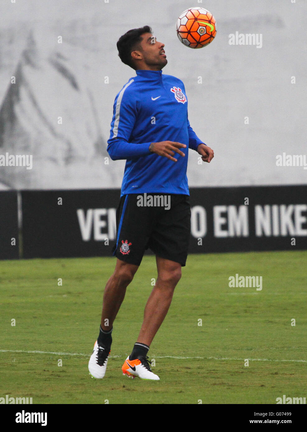 SAO PAULO, Brazil - 04/29/2016: TRAINING CORINTHIANS - Vilson during ...