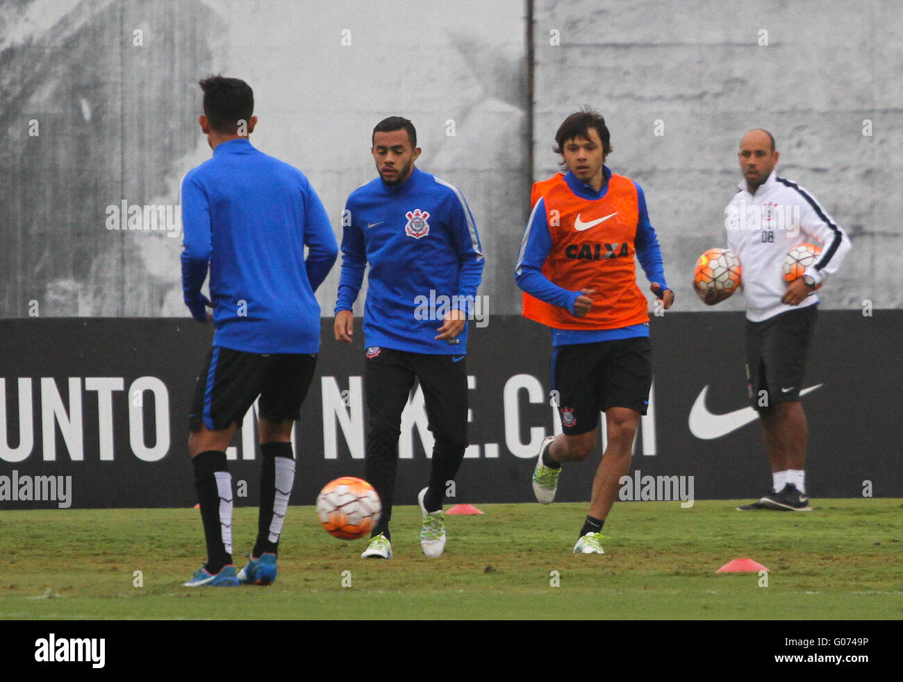 SAO PAULO, Brazil - 04/29/2016: TRAINING CORINTHIANS - Romero during ...