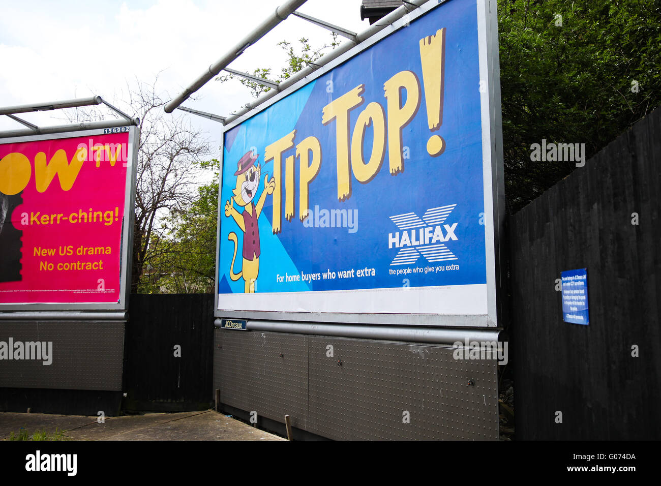 North London, 29 April 2016 - Halifax advert outside Manor House ...