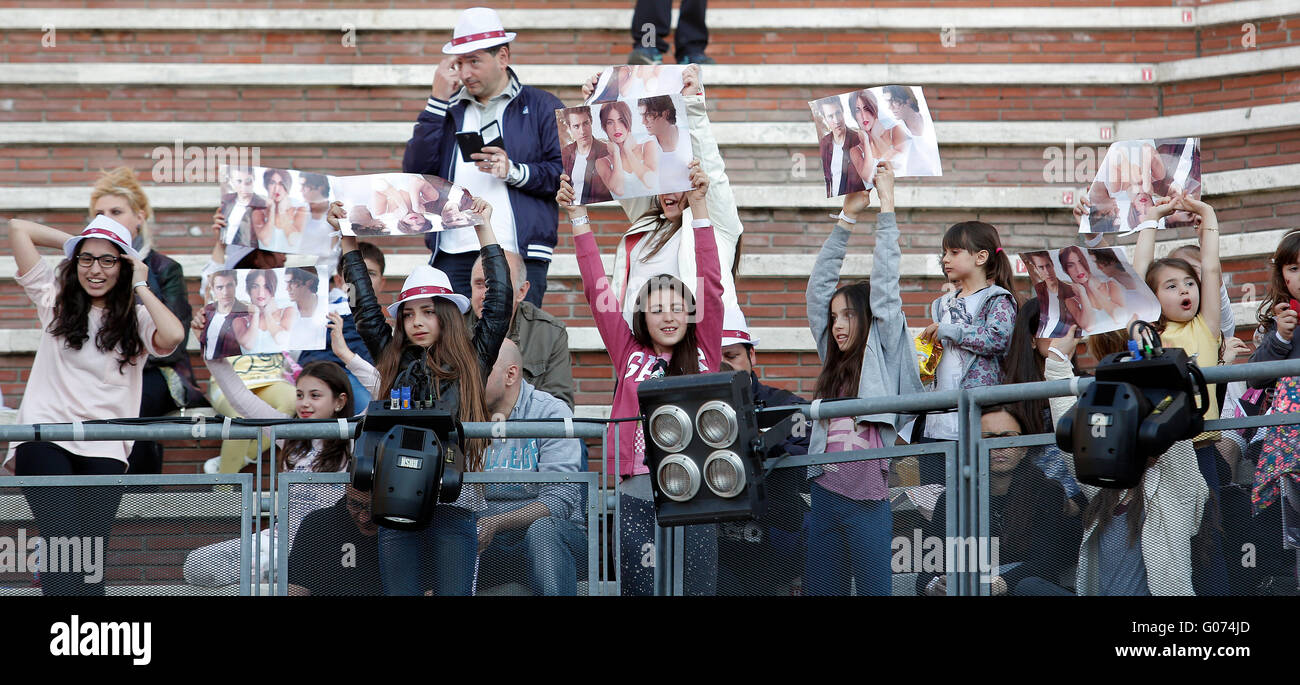 Fans Rome 29th April 2016. 'Tini - The New Life Of Violetta' Premiere ...