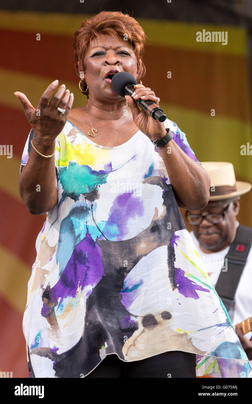 New Orleans, Louisiana, USA. 29th Apr, 2016. Singer IRMA THOMAS ...