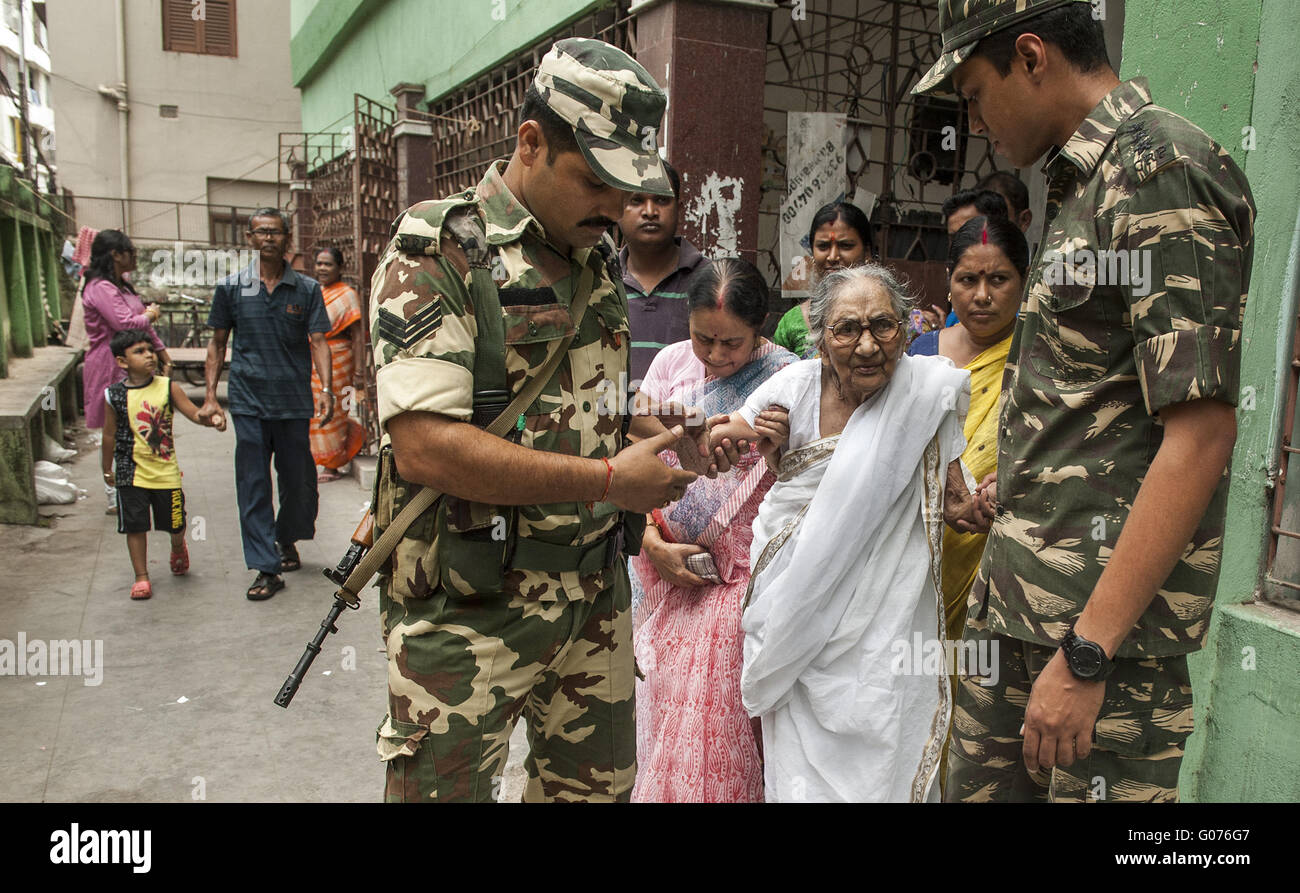 Indian voting polling booth hi-res stock photography and images - Alamy