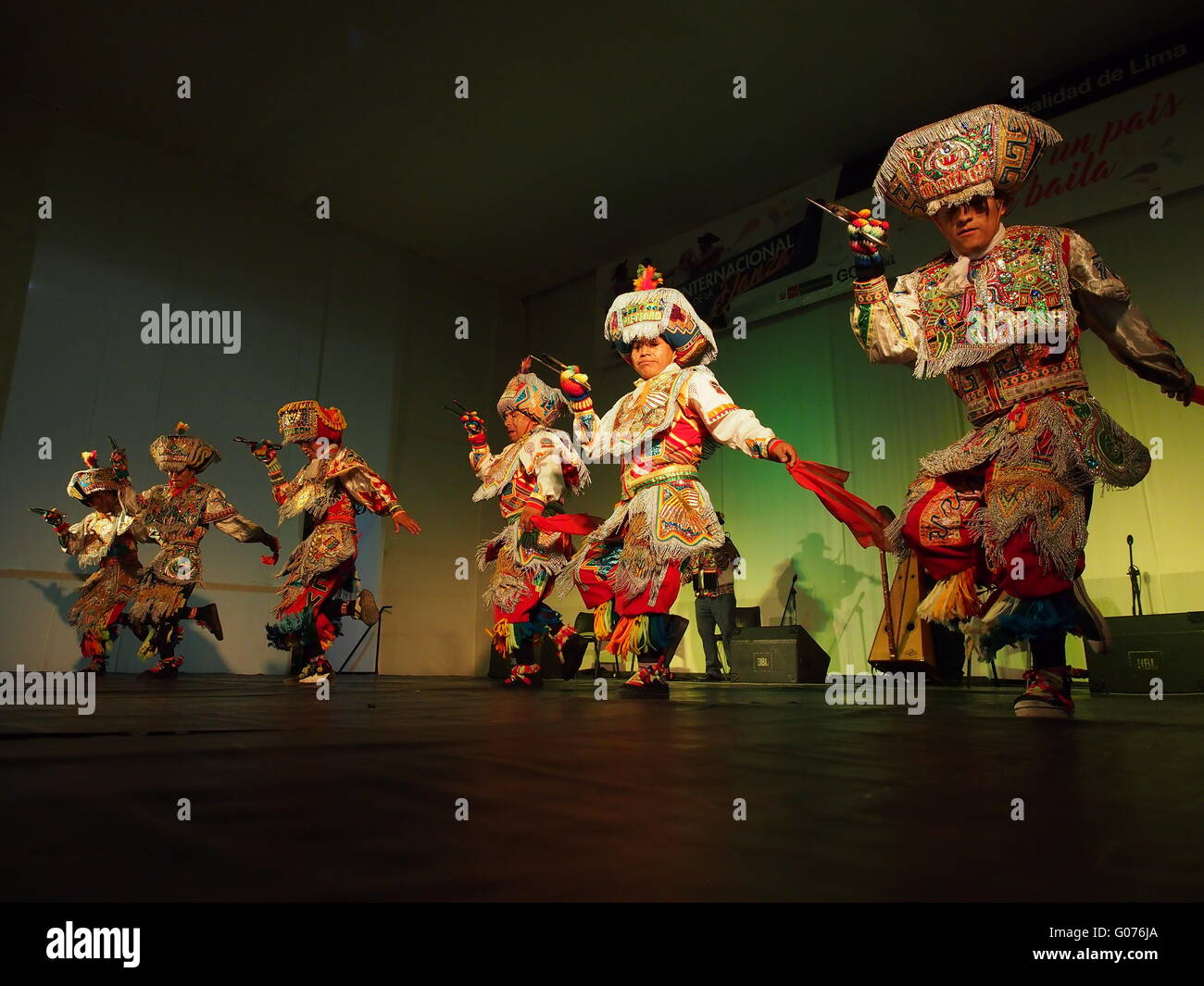 Lima, scissors dancers, an ancient acrobatic dance of the Peruvian ...